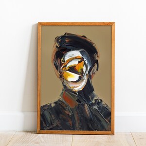 Faceless Painting, Abstract Face Art, Portrait Painting, Surreal Oil ...