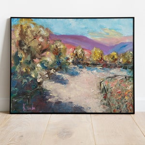 Vermont Landscape Oil Painting: Summer Mountain View, Original Art - Etsy