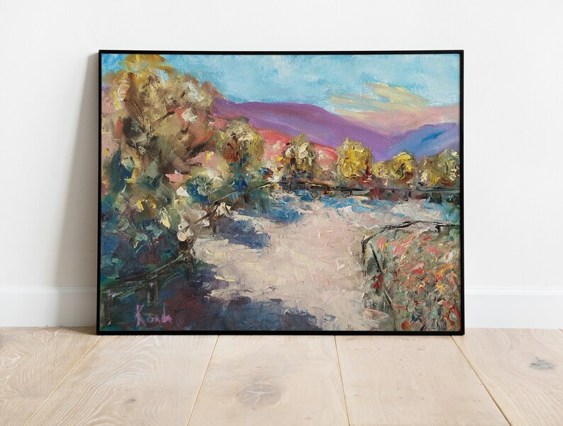 Vermont Landscape Modern Wall Art Original Art Summer - Etsy