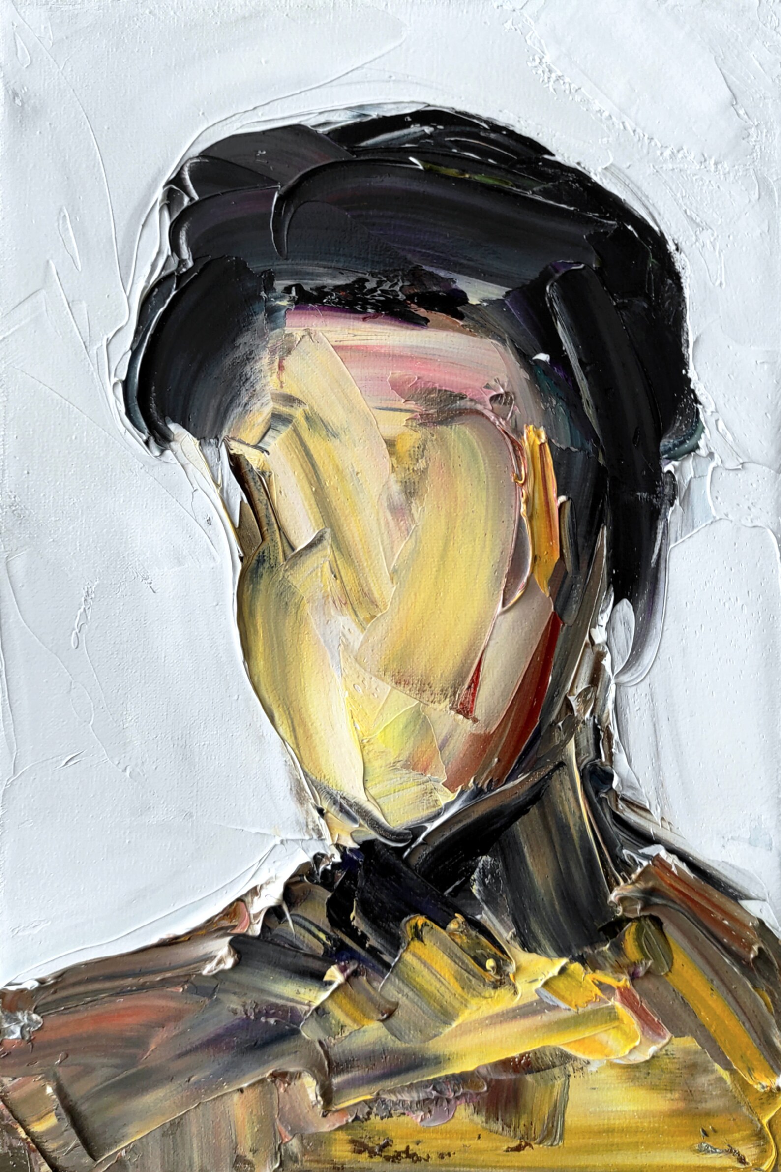 Abstract Faceless Painting Deconstructed Surreal Portrait No | Etsy