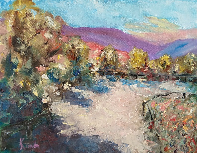 Vermont Landscape Modern Wall Art Original Art Summer - Etsy