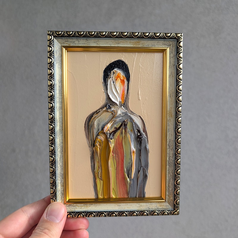 Abstract Surreal Oil Framed - Etsy UK