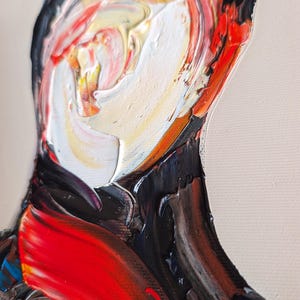 Abstract Face Art Painting Textured Impasto Painting Deconstructed ...