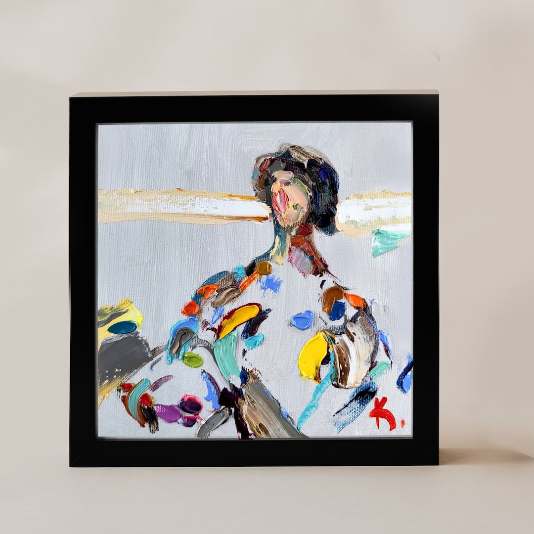 Abstract Person Portrait Painting Deconstructed Fashion Man Portrait ...