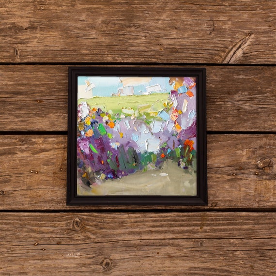 Colorful Flower Field Farmhouse Abstract Floral Landscape - Etsy