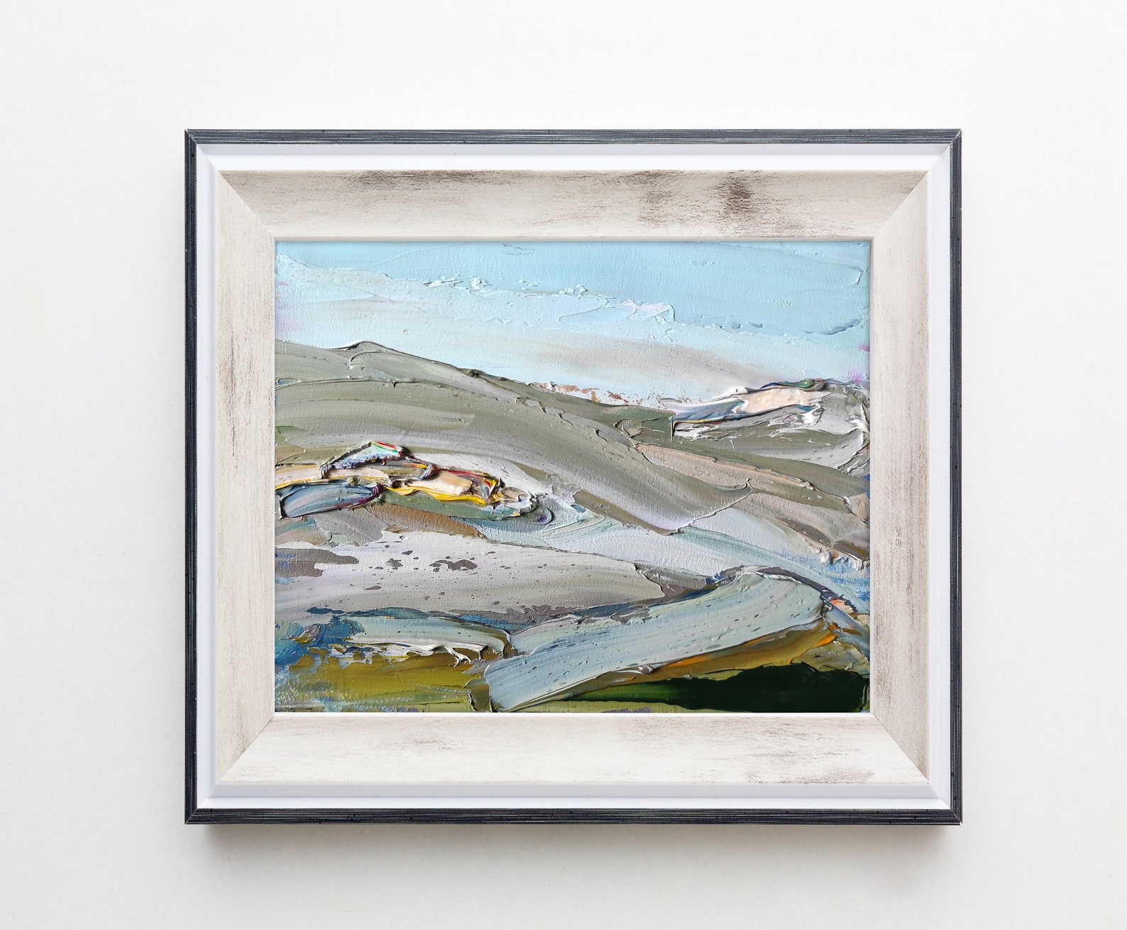 Muted Colors Abstract Landscape Original Oil Painting Impasto - Etsy UK