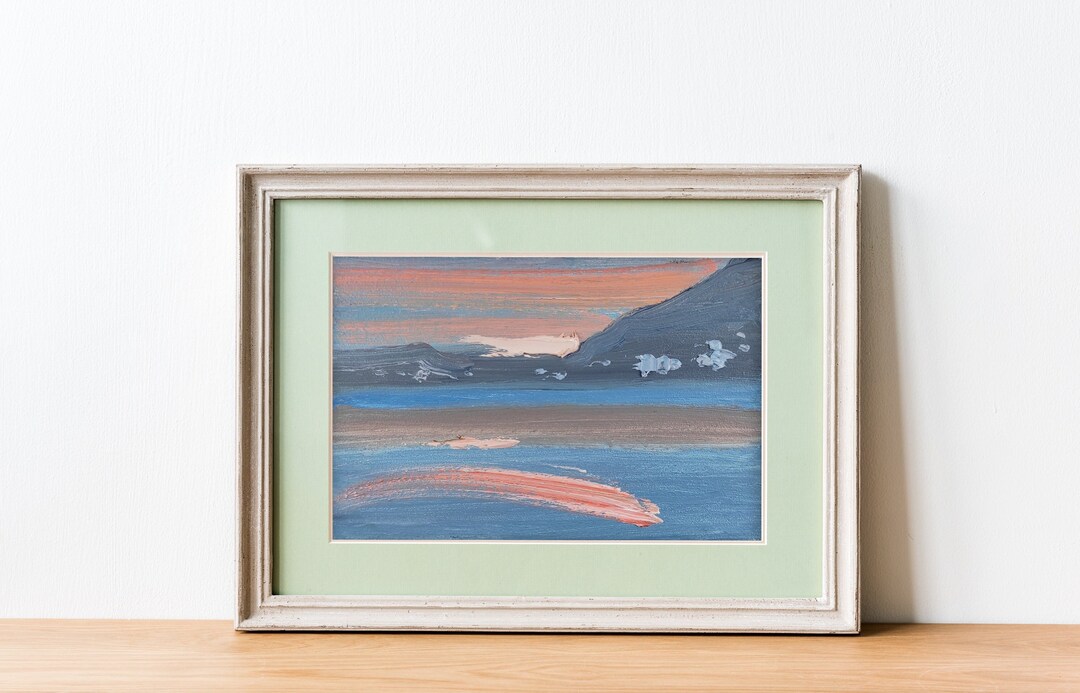 Big Sur Oil Painting: Abstract California Ocean Landscape, 4x6" - Etsy