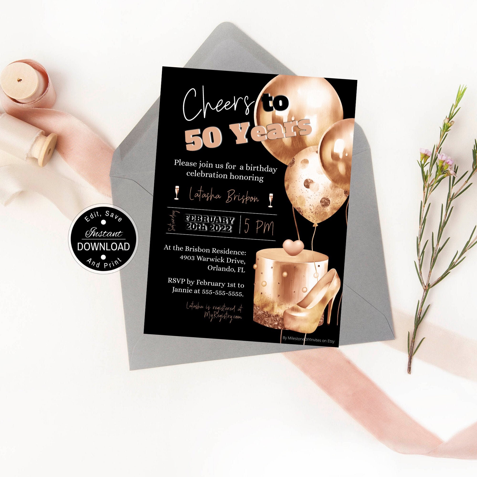 female-50th-birthday-invitation-templates