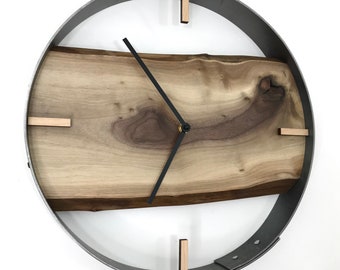 Walnut Wall Clock | Etsy