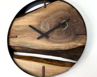 Live Edge Clock - Etsy Canada