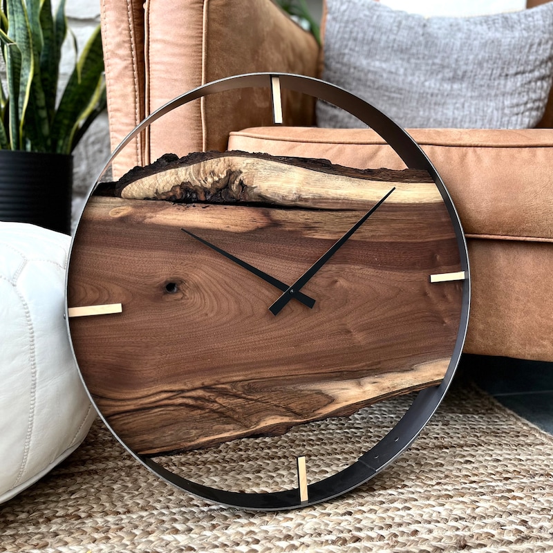 Walnut Clock - Etsy