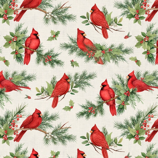 Cardinal Fabric - Etsy