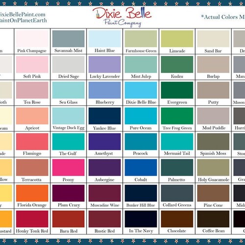 Dixie Belle Mineral Chalk Paint 64 Colors 81632 Ounce - Etsy