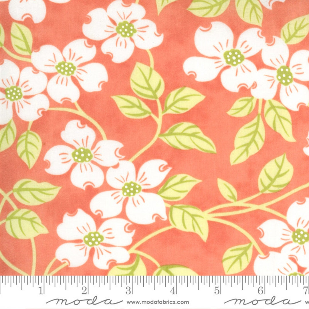 Strawberries & Rhubarb Fabric by Moda Fabric Orange SBY - Etsy