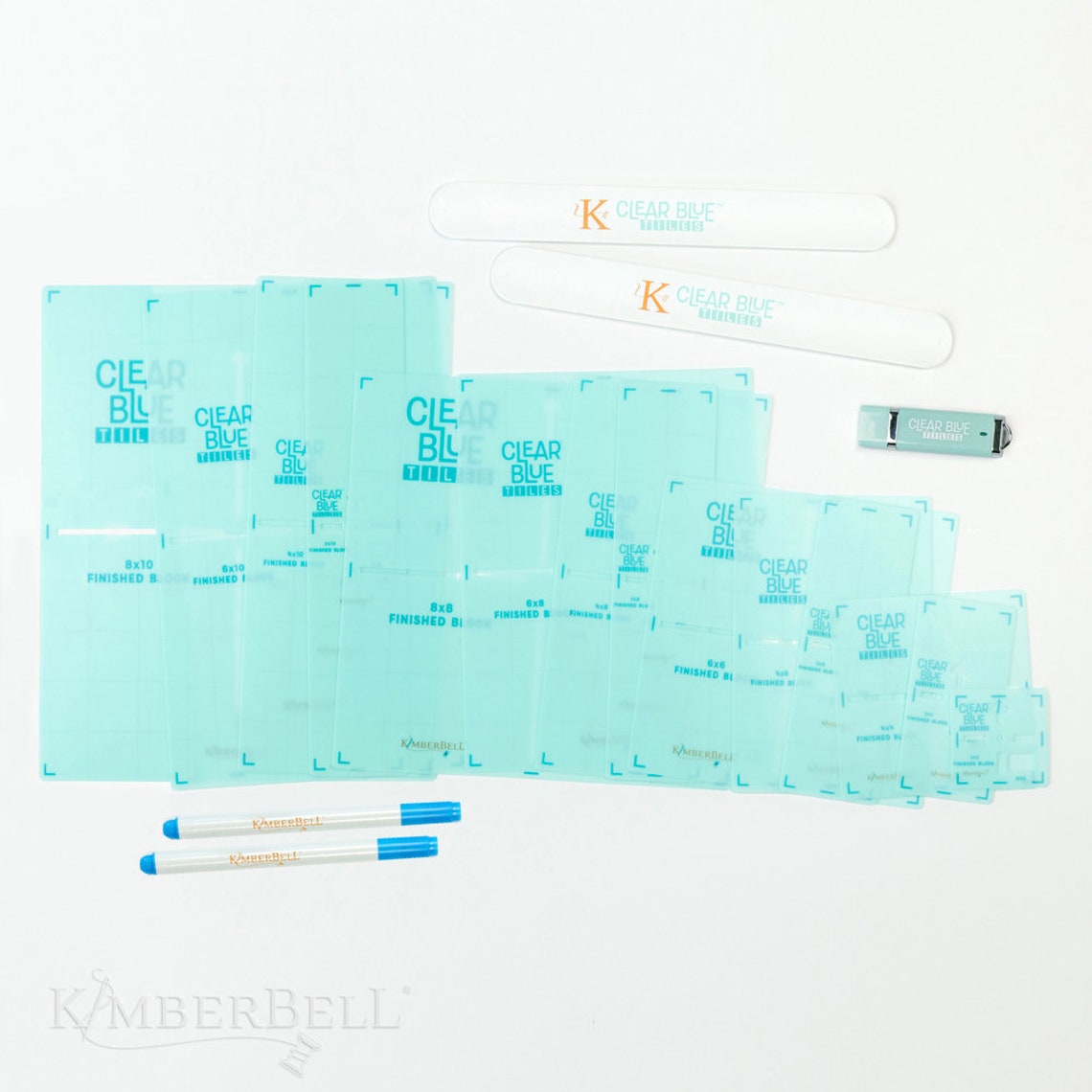 Kimberbell Clear Blue Tiles Essentials Set Quilting Designs - Etsy