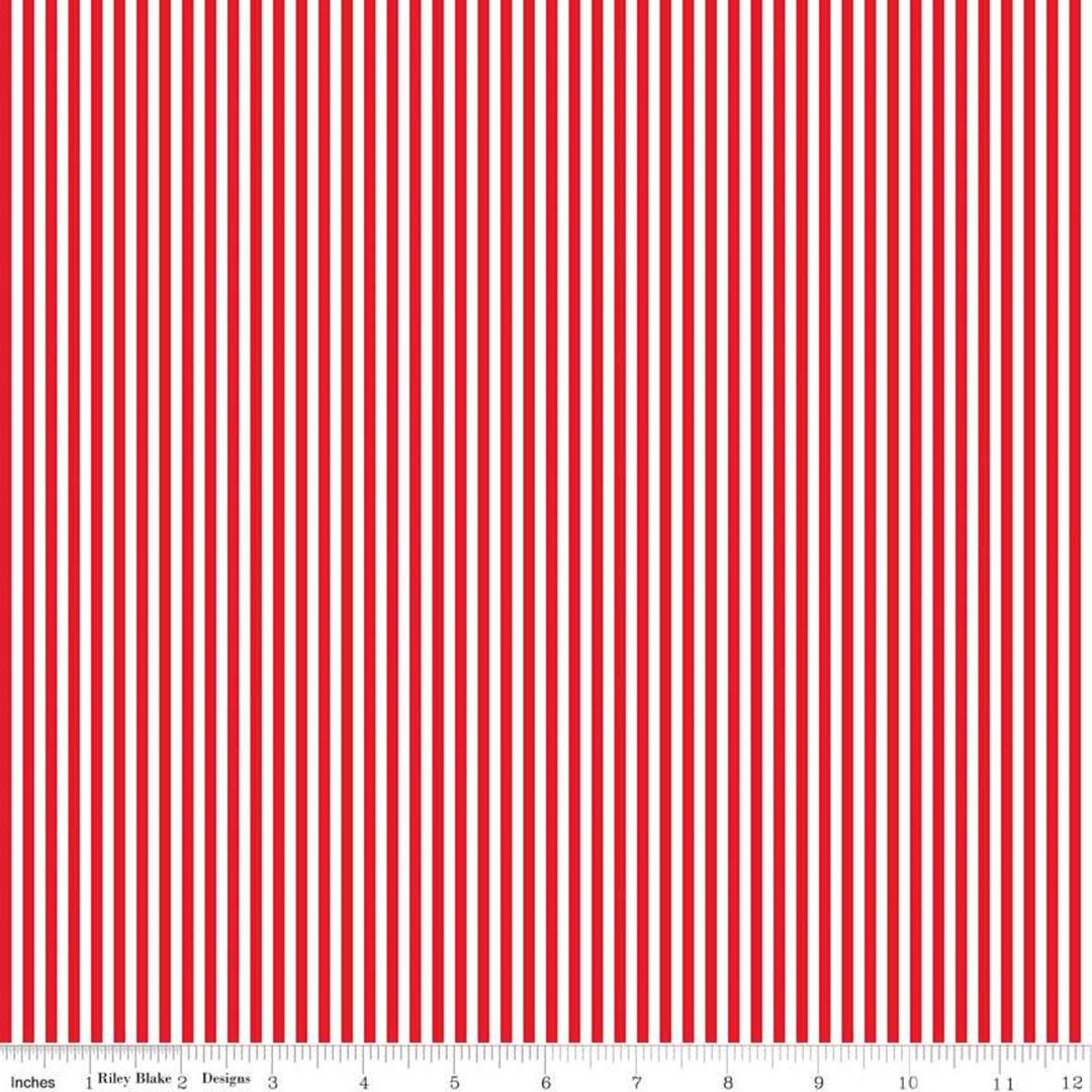 Red Stripes Fabric by Riley Blake (1/8 Inch)sby - Etsy