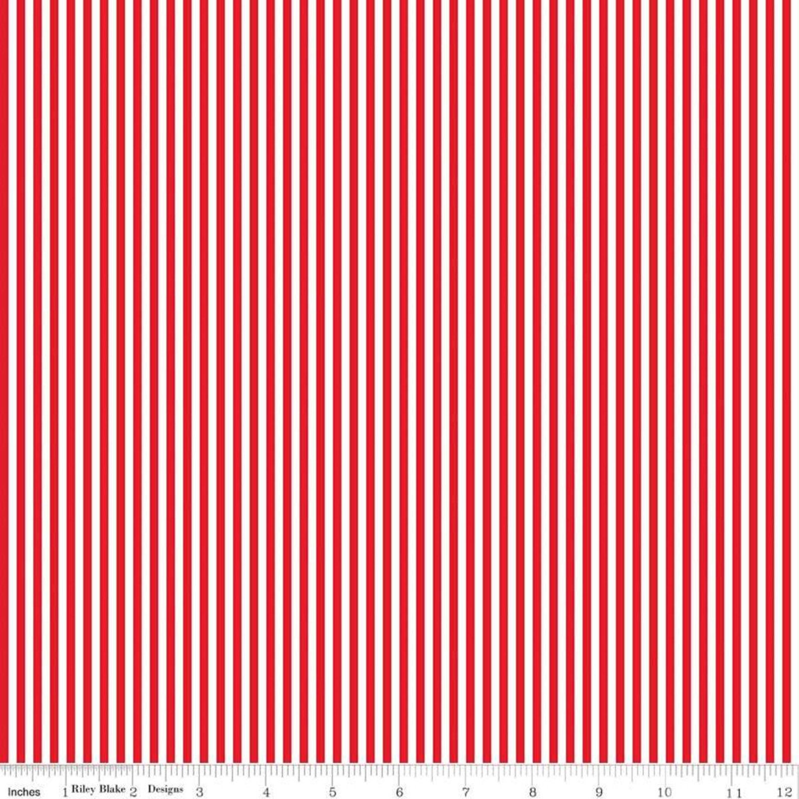 Red Stripes Fabric by Riley Blake (1/8 Inch)sby - Etsy