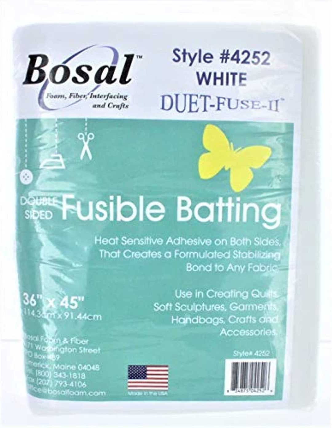 Bosal Double Sided Fusible Batting White 36" X 45" - Etsy