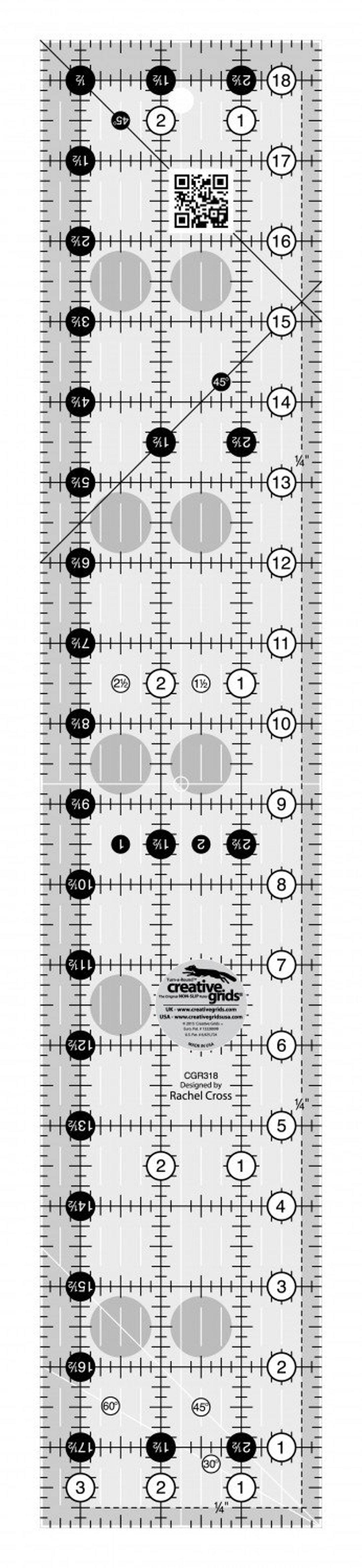 Creative Grids Quilt Ruler 3-1/2in X 18-1/2in - Etsy