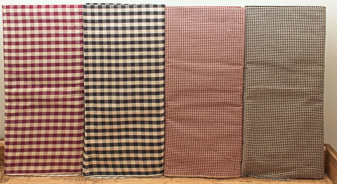 Homespun Fabric/primitive Fabricgingham/fabric - Etsy