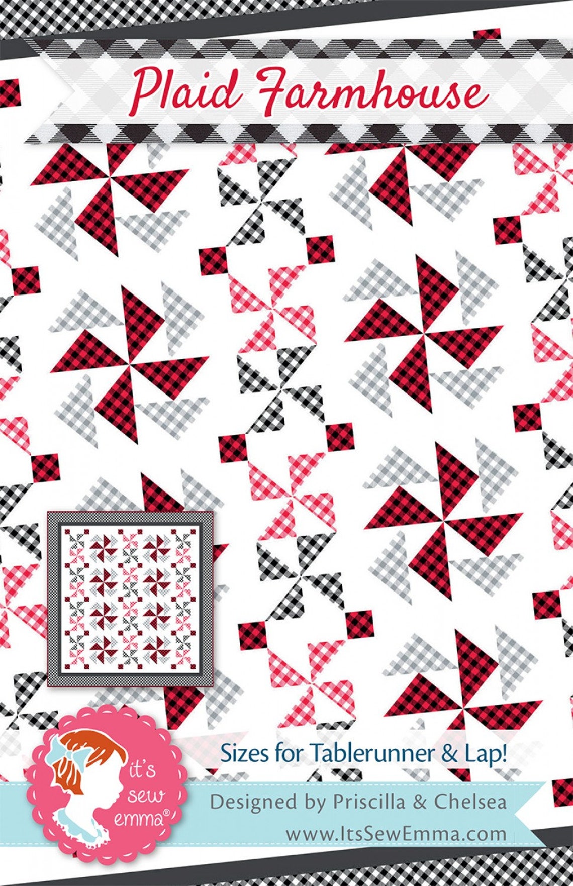 Plaid Farmhouse Quilt Pattern Designed It's Sew Emma | Etsy