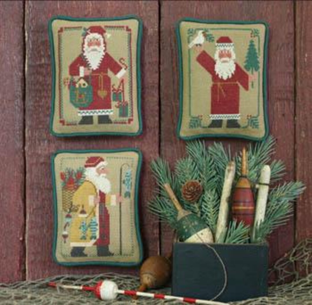 Santas Revisited Cross Stitch Patterns by the Prairie Schooler - Etsy
