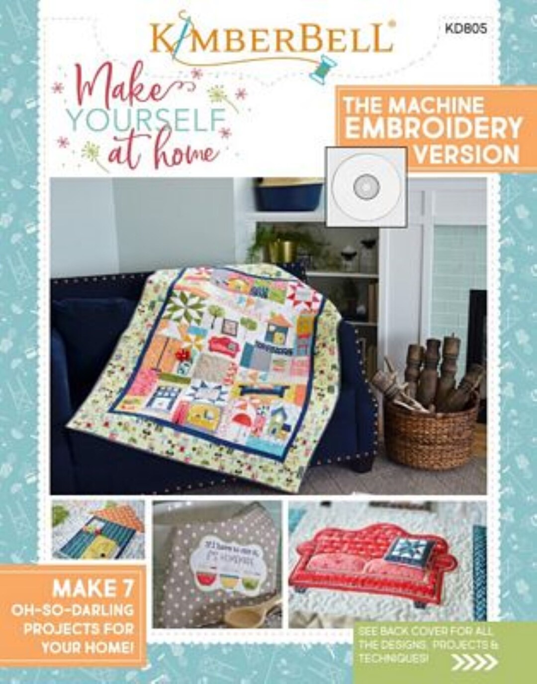 Kimberbell Make Yourself at Home Machine Embroidery Version CD - Etsy