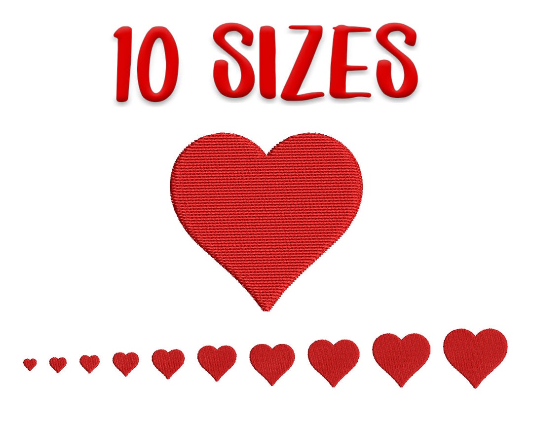 Heart Embroidery Small Tiny Hearts Design Embroidery Hearts File ...
