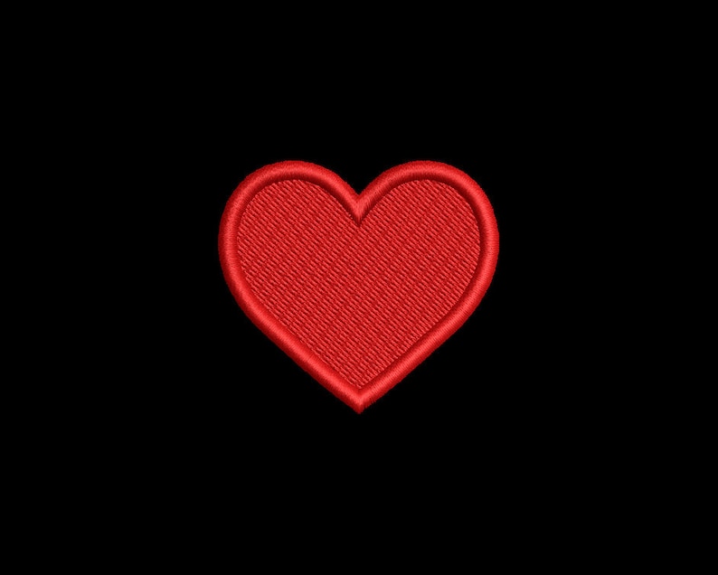 Heart Machine Embroidery Design 10 Sizes - Etsy