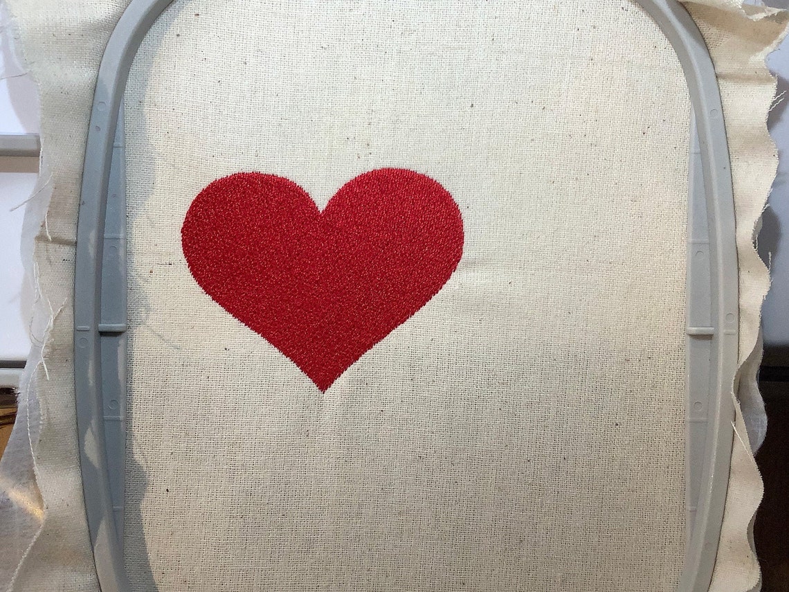 Heart Embroidery Design File Machine Embroidery Small and Large ...