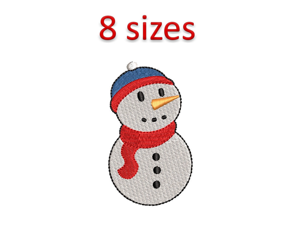 Snowman Machine Embroidery Designs Christmas - Etsy