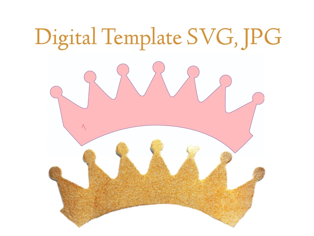 Digital Crown Template SVG, JPG Format N-1 - Etsy