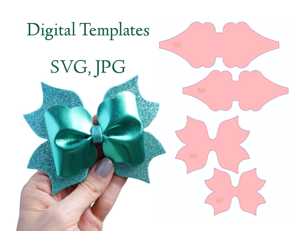 Digital Bow Templates SVG, JPG Format N-60 - Etsy