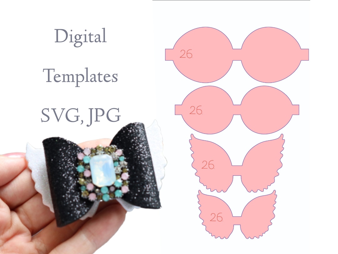 Digital Bow Wings Templates SVG, JPG Format N-26 - Etsy