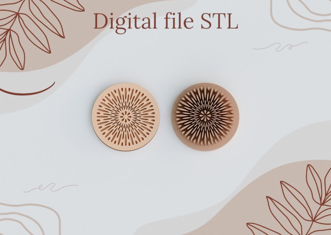 STL Digital Files for Polymer Clay Stamp | 3D Printable Texture Stamp ...