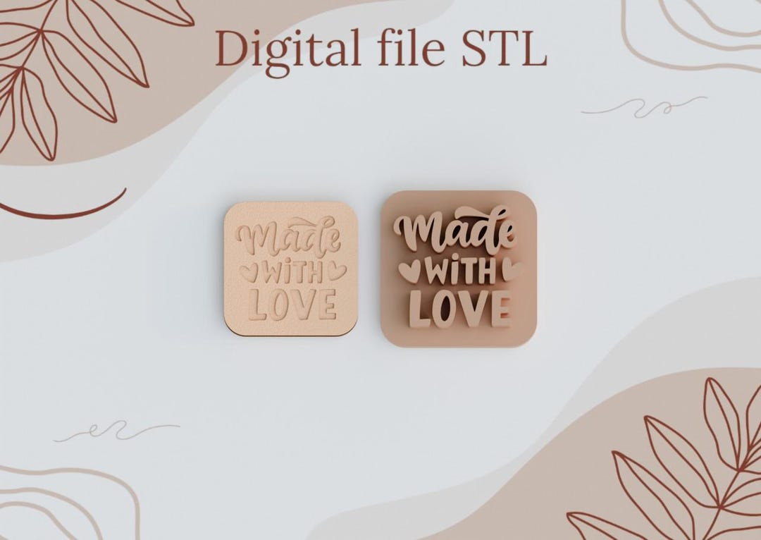 STL Digital Files for Polymer Clay Stamp | 3D Printable Texture Stamp ...