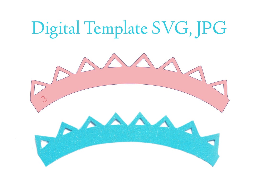 Digital Crown Template SVG, JPG Format N-3 - Etsy