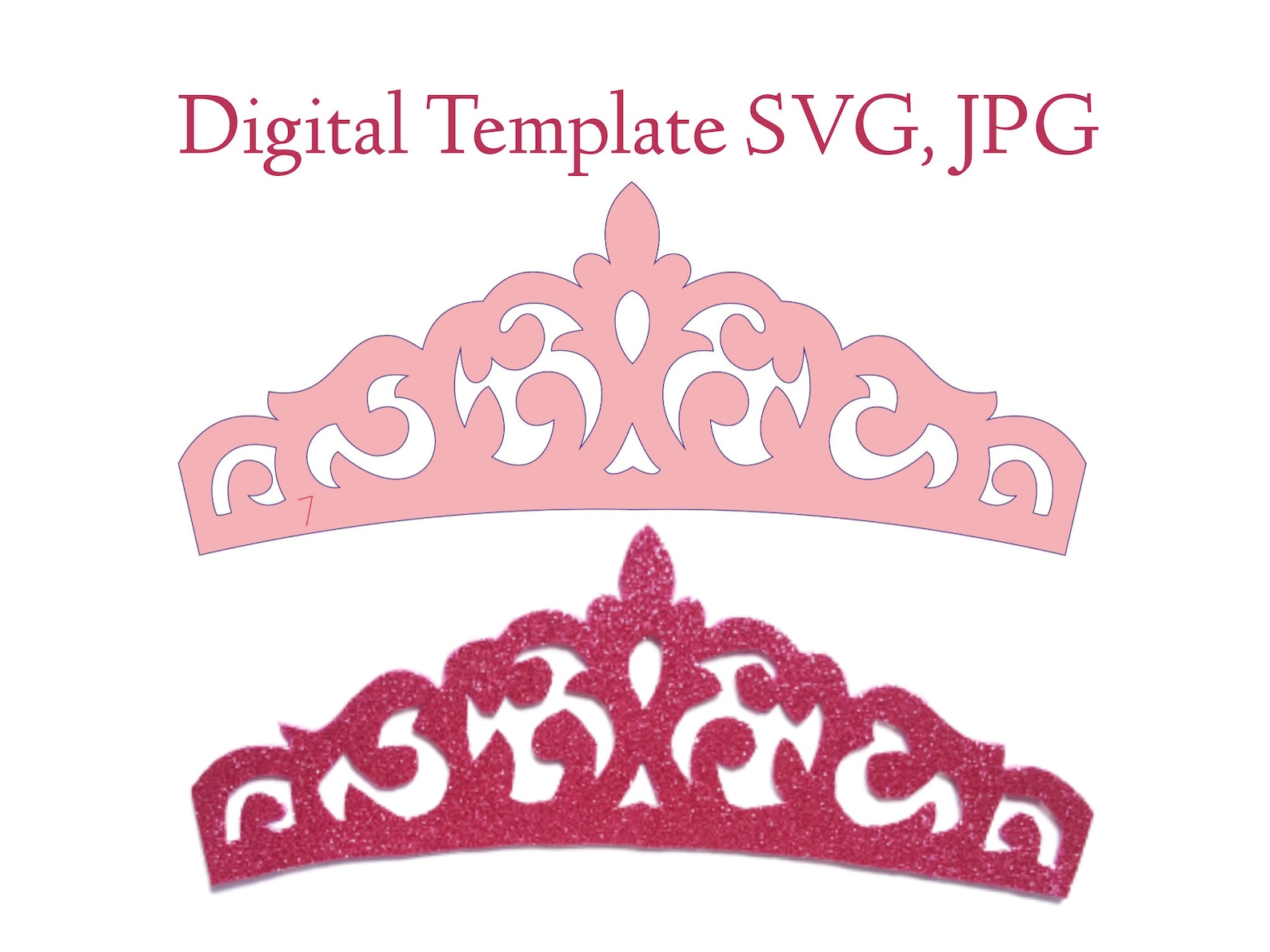 Digital Crown Template SVG, JPG Format N-7 - Etsy