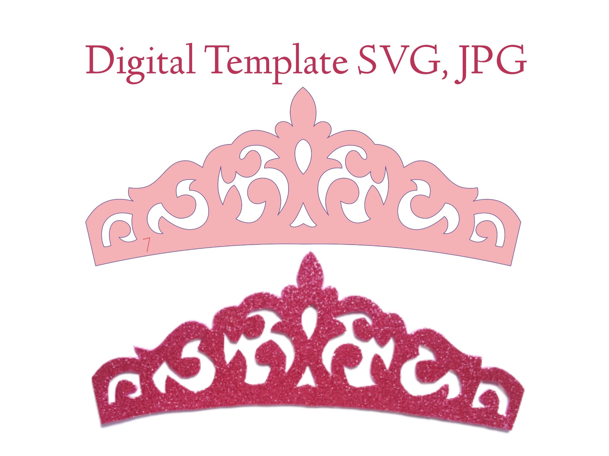 Pink Princess Crown Template