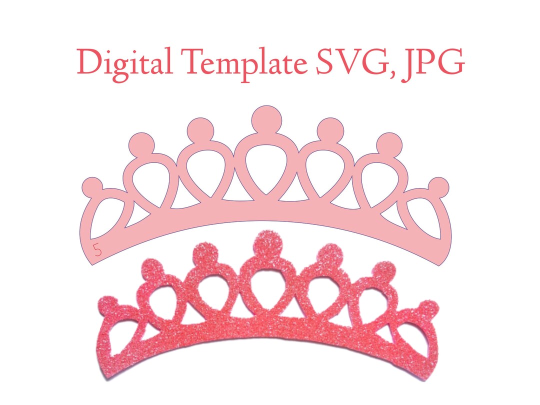 Digital Crown Template SVG, JPG Format N-5 - Etsy