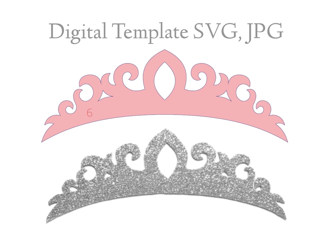 Digital Crown Template SVG, JPG Format N-6 - Etsy