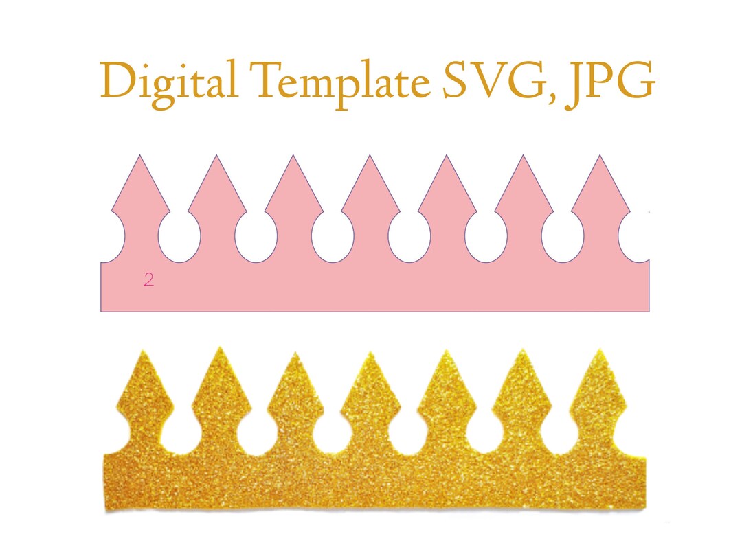 Digital Crown Template SVG, JPG Format N-2 - Etsy