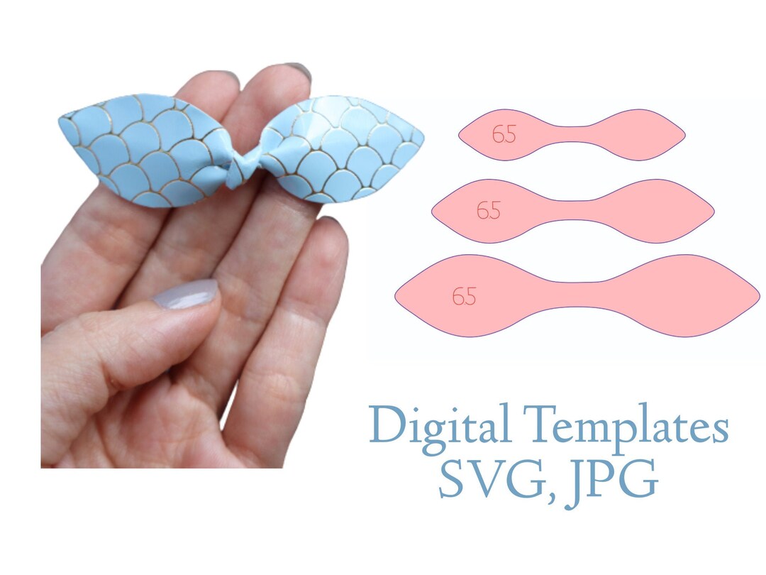 Digital Bow Templates SVG, JPG Format N-65 - Etsy