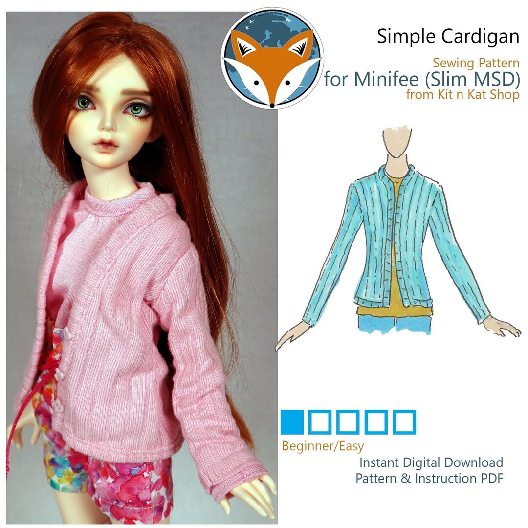 Pattern for Minifee (slim MSD) for Simple Sewn Cardigan - Etsy