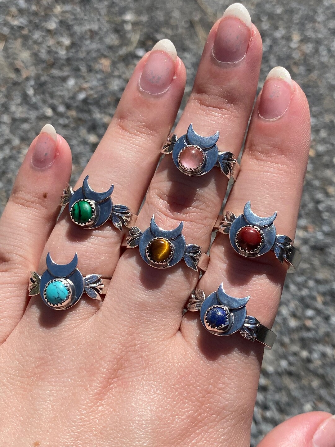 Assorted Stone Goddess Artisan Rings - Etsy