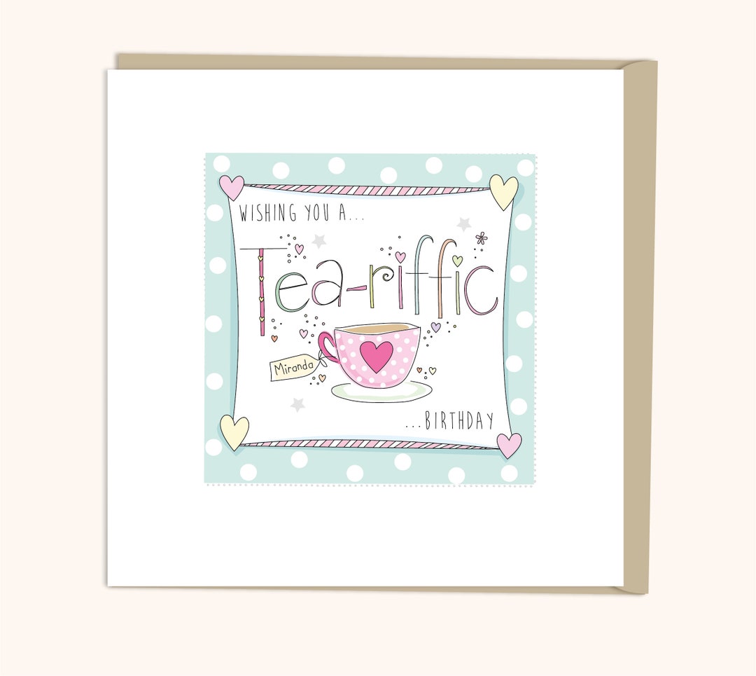 Tea-riffic Birthday can Be Personalised - Etsy