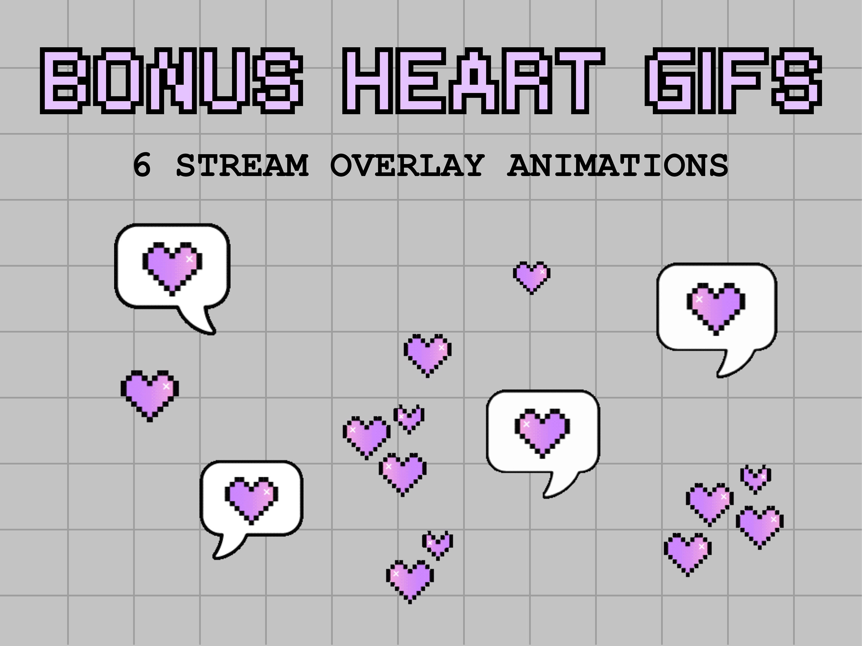 Retro Wave Pixel Pastel Animated Streamer Alert Graphics Pack for Live ...