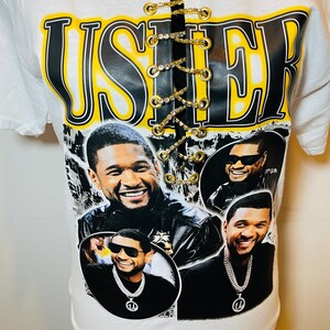 Customized Lace up Limited Rapper Usher Shirt, Vintage Usher 90s Shirt ...