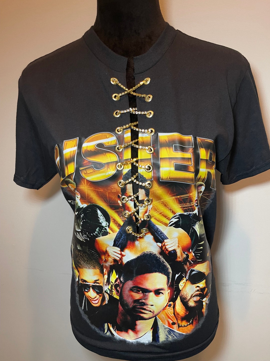 Customized Lace up Limited Rapper Usher Shirt, Vintage Usher 90s Shirt ...