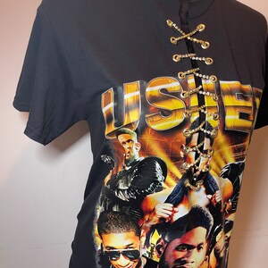 Customized Lace up Limited Rapper Usher Shirt, Vintage Usher 90s Shirt ...